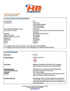 BHT-SDS - HB Chemical